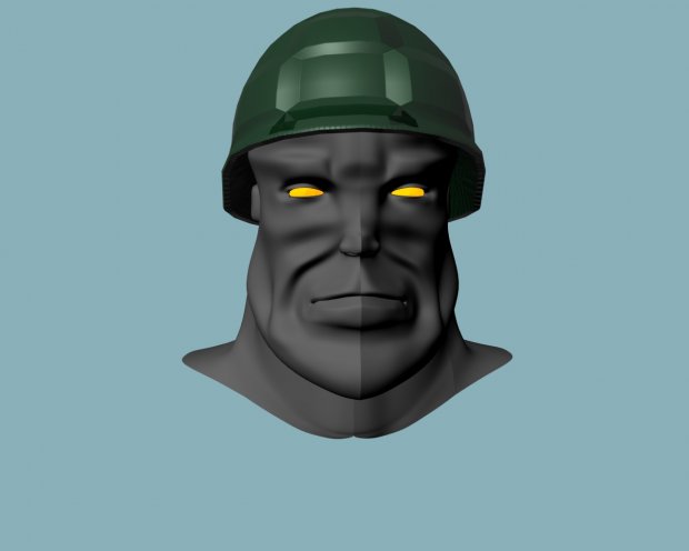 Soldier head Free 3D Model - .mb - Free3D