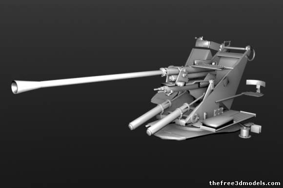 Flak 37 Free 3D Model - .obj .fbx - Free3D