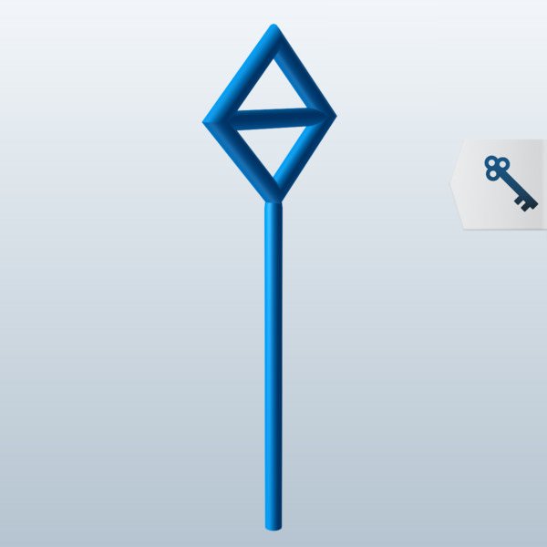 Square with 4 triangles on the side V1 Free 3D Model - .obj .stl - Free3D