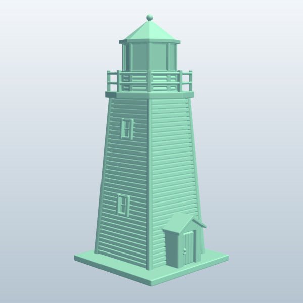 Square Lighthouse v1 Free 3D Model - .obj .stl - Free3D