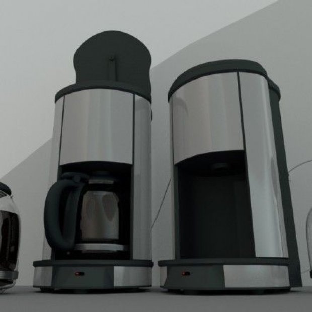 Coffee Machine Rigged Free 3D Model - .3ds .obj .blend .fbx .mtl - Free3D