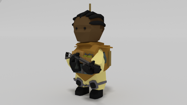 Low poly rigs soldier Free 3D Model - .obj .blend .fbx - Free3D