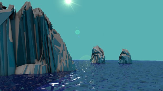 Low-poly ice world Free 3D Model - .c4d - Free3D