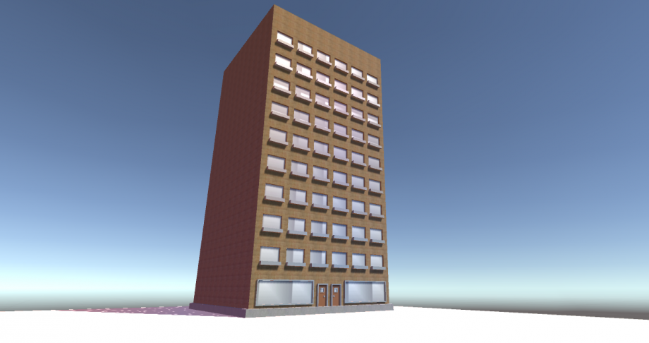 Simple Apartment Building Free 3D Model - .dae .fbx - Free3D