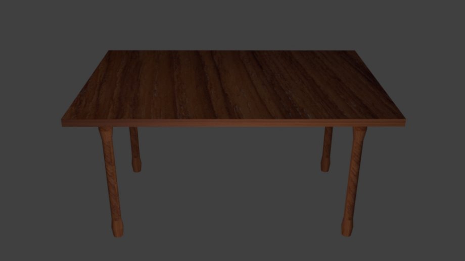 Wooden dining room table Free 3D Model - .blend - Free3D