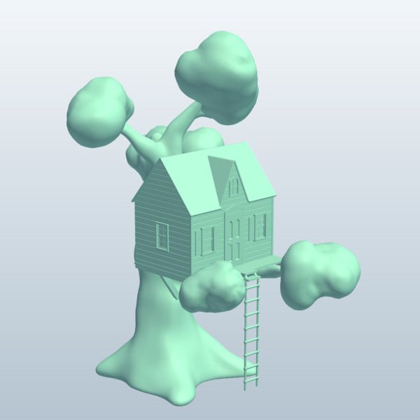 Fantasy Tree HouseSimple Cottage v1 Free 3D Model - .obj .stl - Free3D