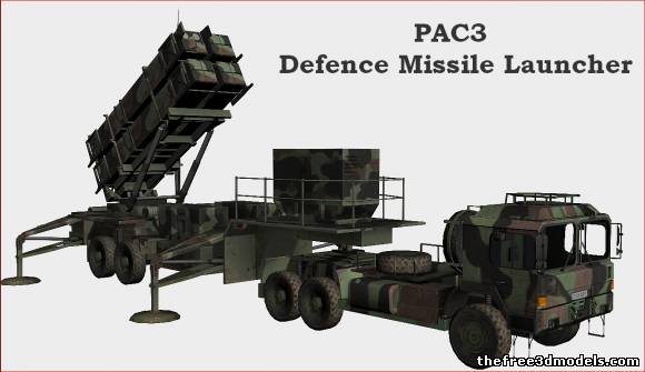 PAC-3 Missile Launcher Free 3D Model - .3ds .obj .max .fbx .sldprt - Free3D