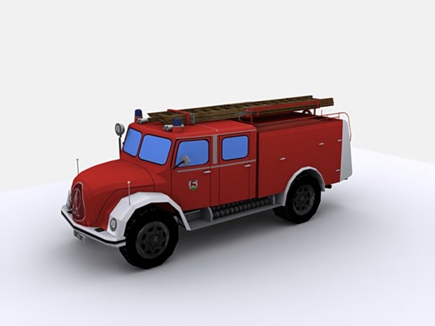 Magirus Deutz round-hood-Style Firetrucks middle 50s era Free 3D Model ...