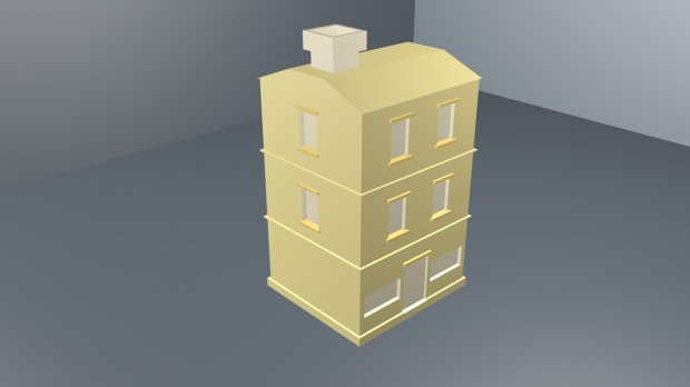 Low Poly Building Free 3D Model - .3ds .obj .c4d .mtl .dxf - Free3D