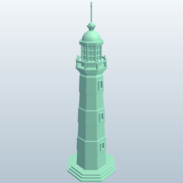 Octagonal Lighthouse v1 Free 3D Model - .obj .stl - Free3D
