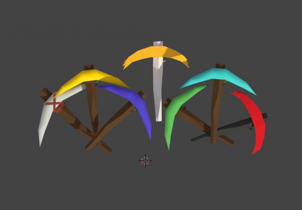 Low Poly Ores and Pickaxes Free 3D Model - .blend - Free3D