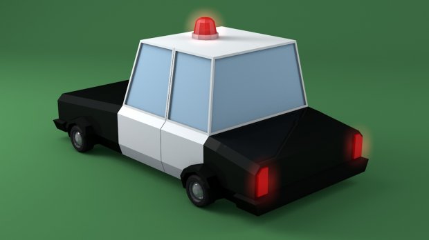 Low Poly Cop Car Free 3D Model - .obj - Free3D