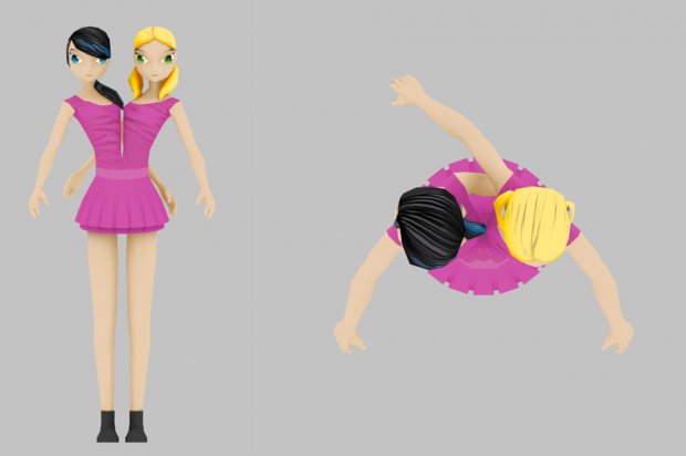 Conjoined twins - rigged Free 3D Model - .obj .max - Free3D