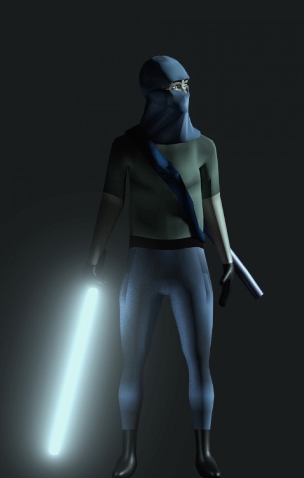 Ninja character 01 Free 3D Model - .3ds .obj .blend .fbx .mtl - Free3D