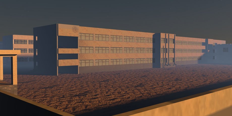 High School Free 3D Model - .obj .fbx .3ds .dxf - Free3D