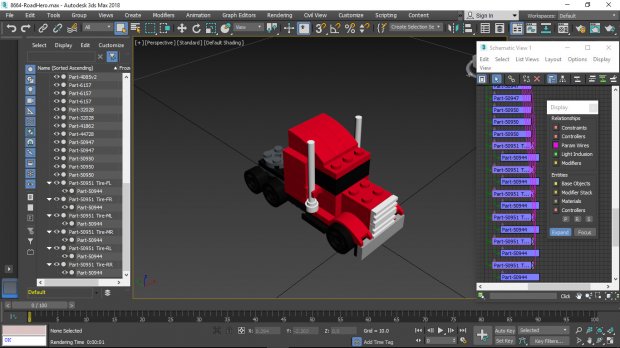 Lego 8664 Road Hero Free 3D Model - .3ds .dae .max .c4d .fbx - Free3D