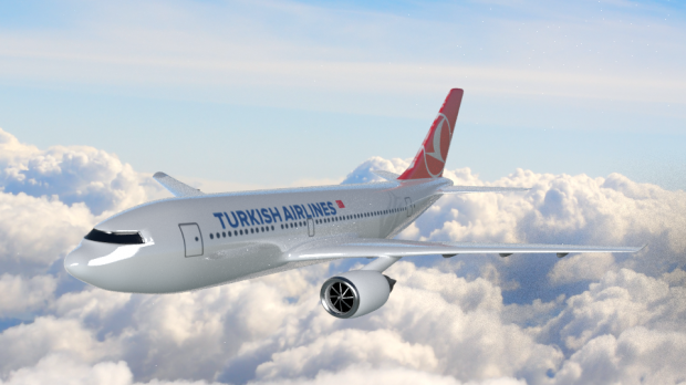 Turkish Airlines Free 3D Model - .obj .blend .fbx - Free3D