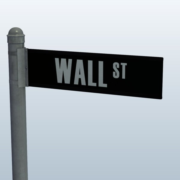 Wall Street street sign on post v1 Free 3D Model - .obj .stl - Free3D