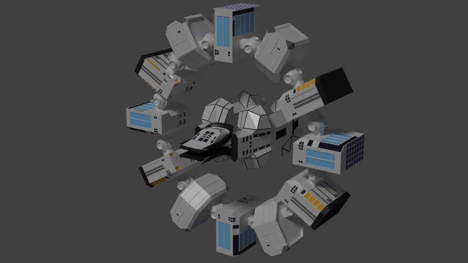 Space craft in Interstellar Free 3D Model - .blend .obj .3ds - Free3D