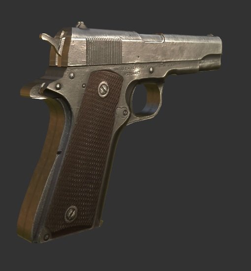 M1911 Game Ready Free 3D Model - .fbx - Free3D