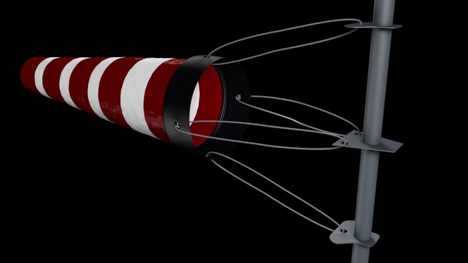 WindSock with metal pole Free 3D Model - .obj .c4d - Free3D