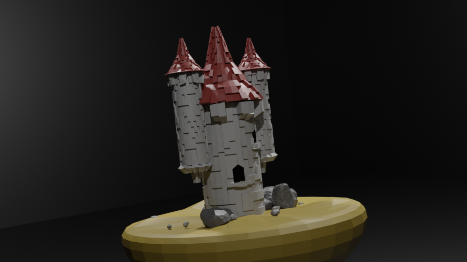 Castle low poly Free 3D Model - .blend - Free3D