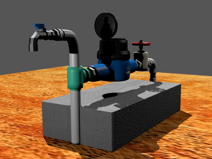 Water Meter Free 3D Model - .blend .obj - Free3D