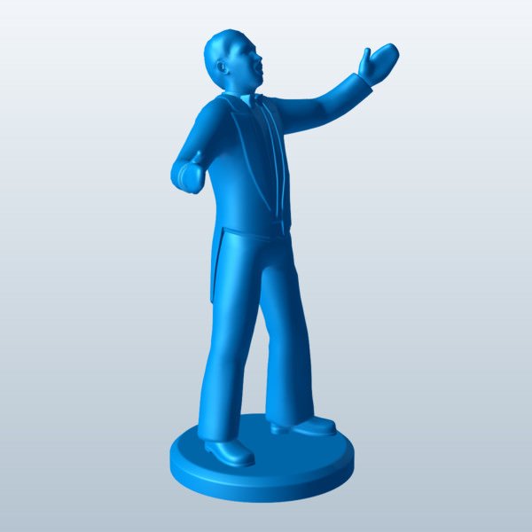 Man clearly singing v1 Free 3D Model - .obj .stl - Free3D