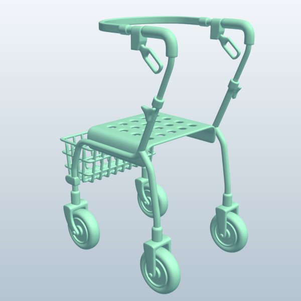 Walker 4 wheels v1 Free 3D Model - .obj .stl - Free3D