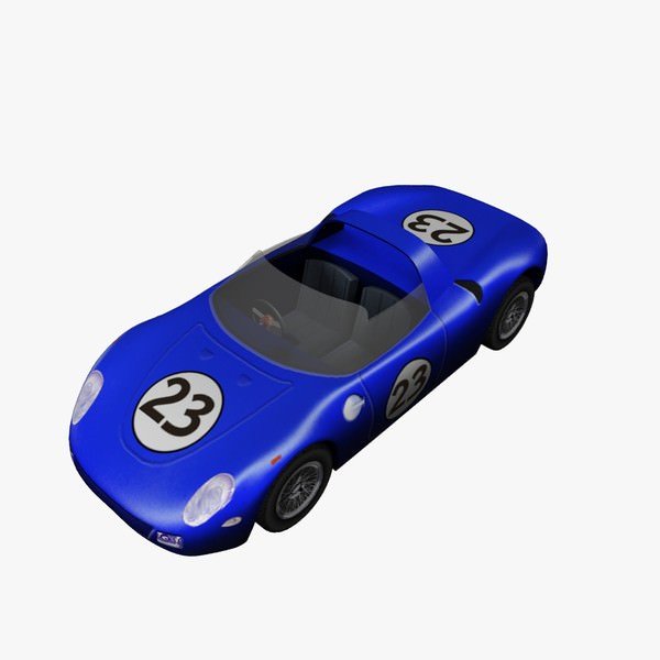 Slot car blue SG v1 Free 3D Model - .obj .stl - Free3D