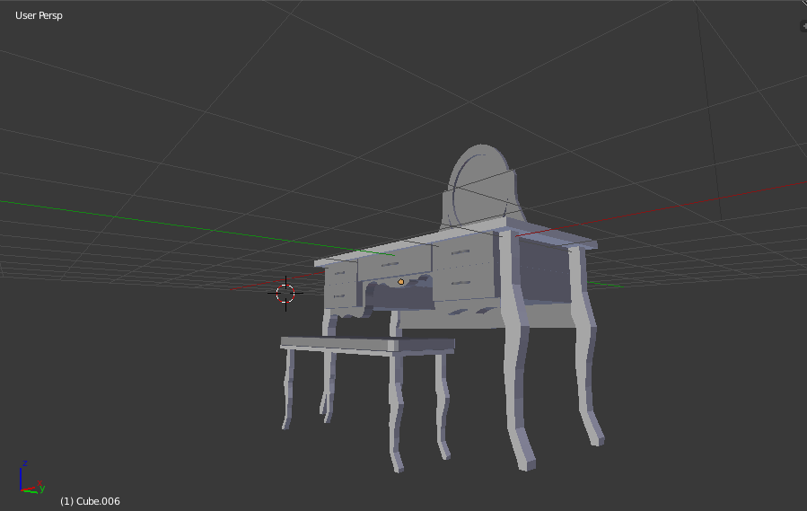 MakeUp Desk Free 3D Model - .fbx .obj .blend .3ds .mtl - Free3D