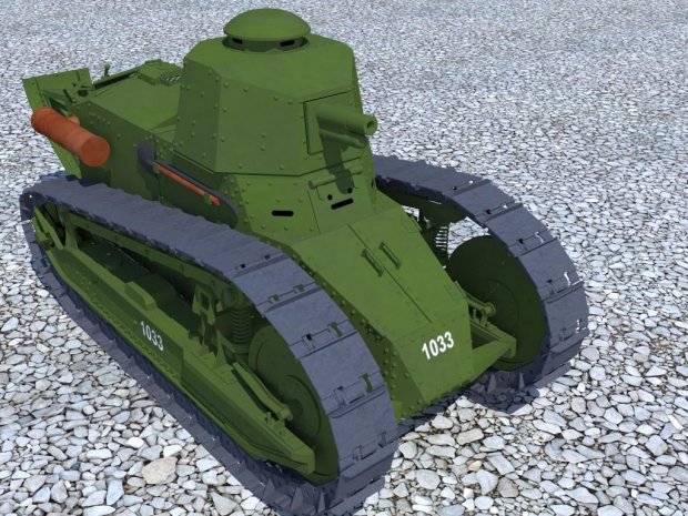 Renault FT17 light tank Free 3D Model - .skp - Free3D