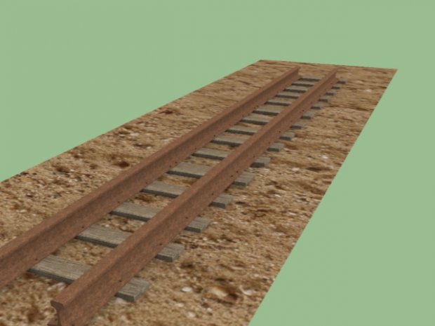 Train track Free 3D Model - .dae - Free3D