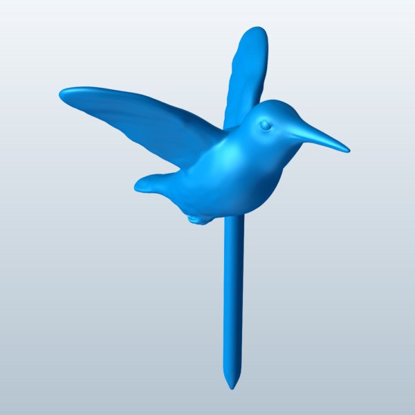 Hummingbird on a stake v1 Free 3D Model - .obj .stl - Free3D