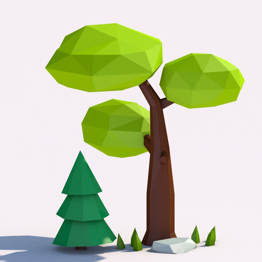 Low poly nature scene Free 3D Model - .c4d - Free3D