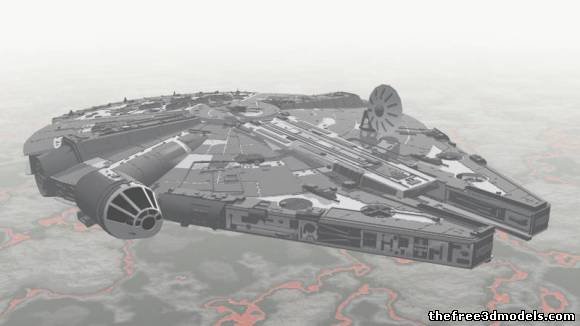 Star Wars FALCON Free 3D Model - .3ds .obj .sldprt - Free3D