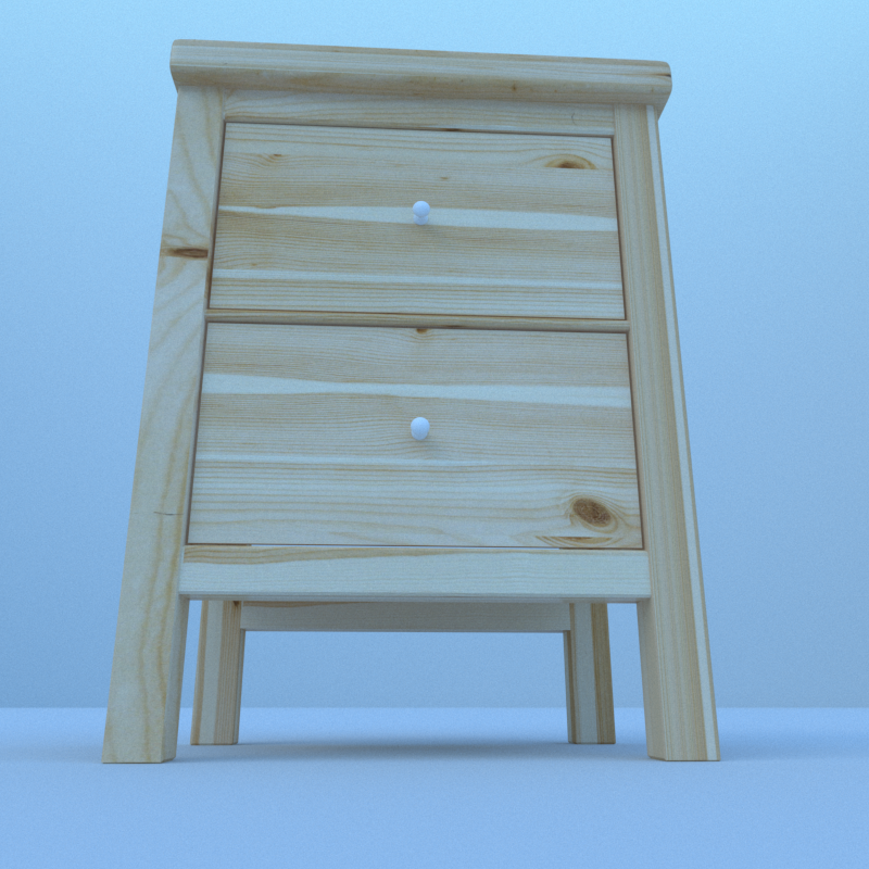 Wooden bedside table Free 3D Model - .max - Free3D