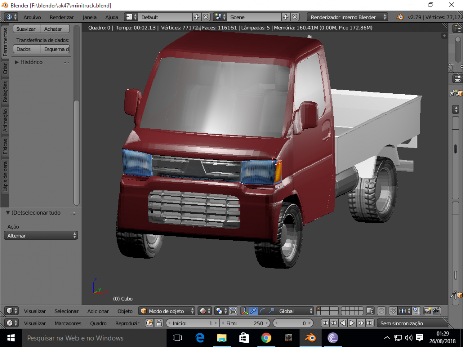 Mini truck Free 3D Model - .blend .obj .3ds .fbx - Free3D