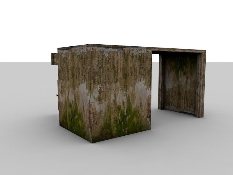 Old Workdesk Free 3D Model - .fbx - Free3D