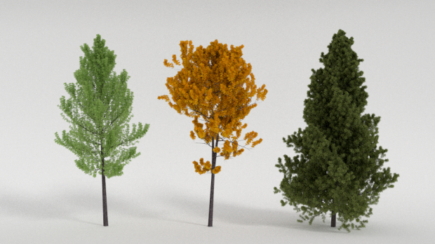 Realistic Trees Scene Free 3D Model - .blend - Free3D