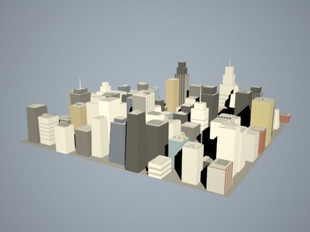 City Environment Free 3D Model - .obj .ma .mb .fbx .mtl - Free3D