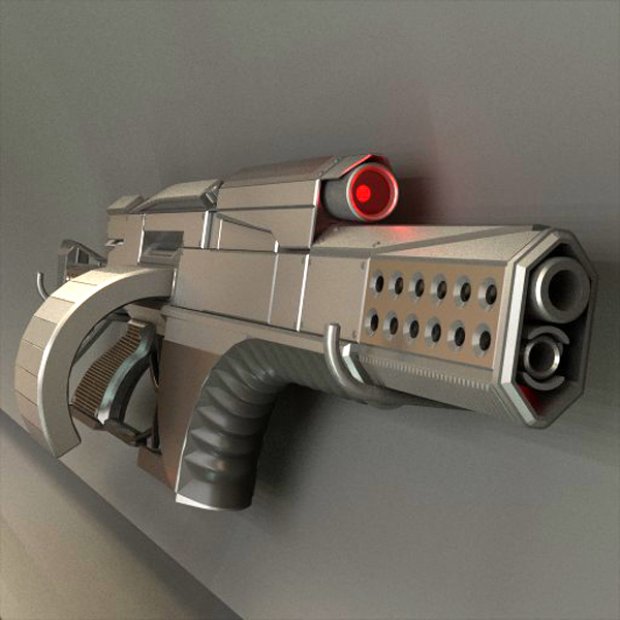 Futuristic Weapon Concept High-Poly Free 3D Model - .obj .dae .blend ...