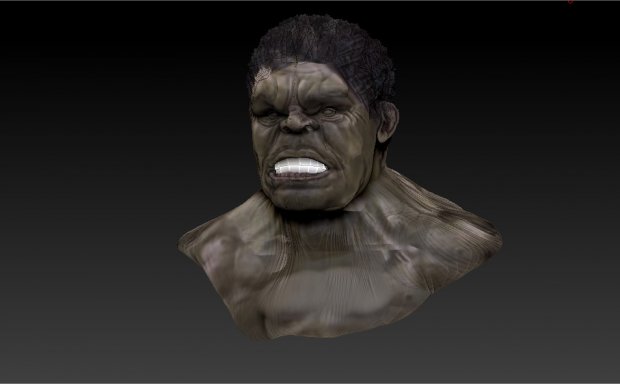 Hulk Face sculpt Free 3D Model - .obj - Free3D