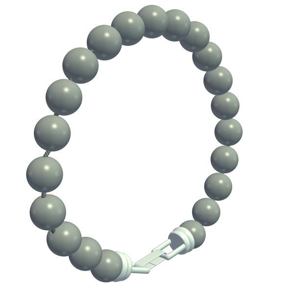 White pearl bracelet v1 Free 3D Model - .obj .stl - Free3D