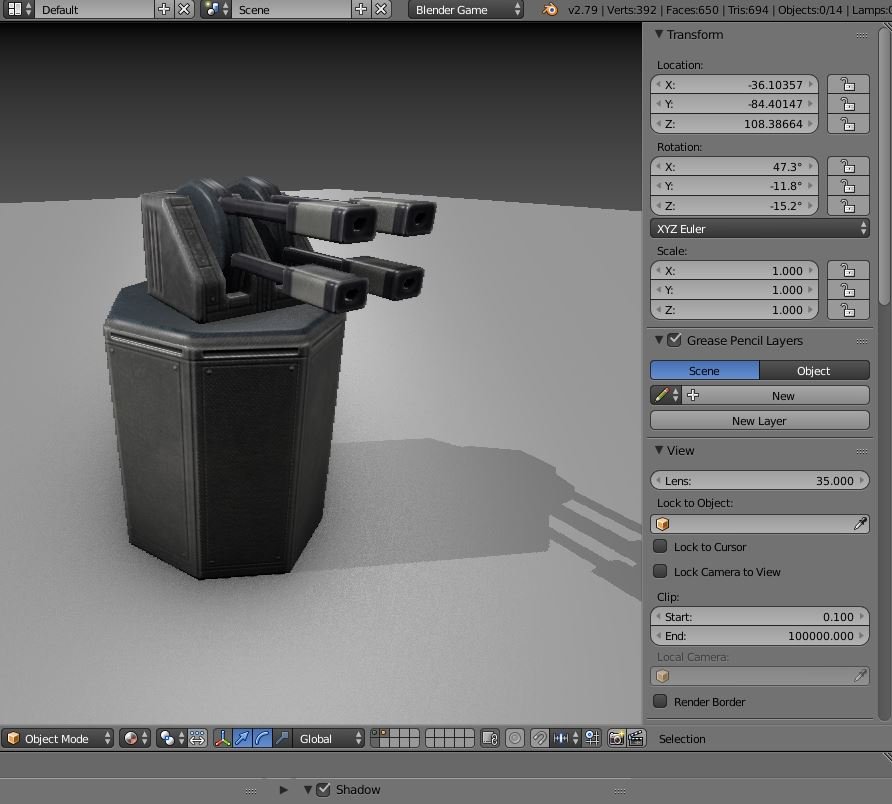 Laser Gun Tower Free 3D Model - .abc .x3d .x .wrl .stl .raw .ply .obj ...