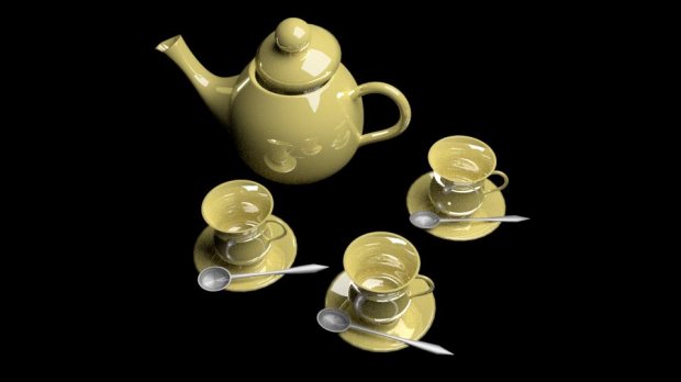 Tea Set Free 3D Model - .fbx - Free3D