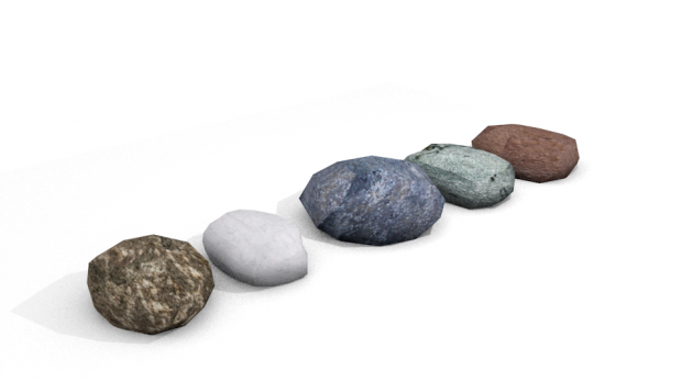 Low-poly Rock Set (5 different rocks) Free 3D Model - .3ds .obj .dae ...