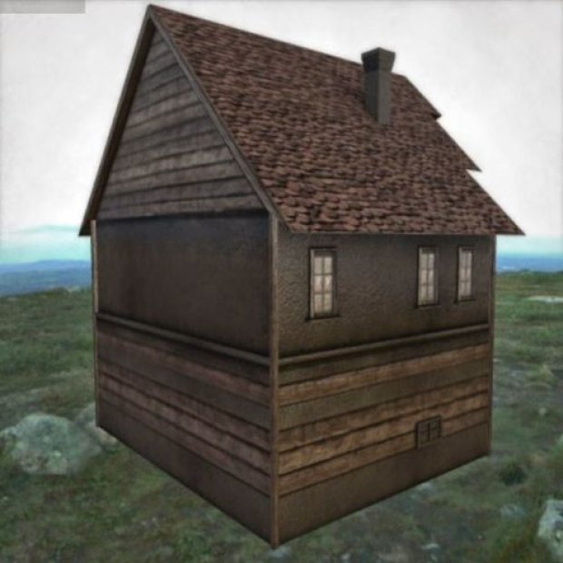 Big Old Building Free 3D Model - .3ds .obj .dae .blend .fbx .mtl .dxf ...