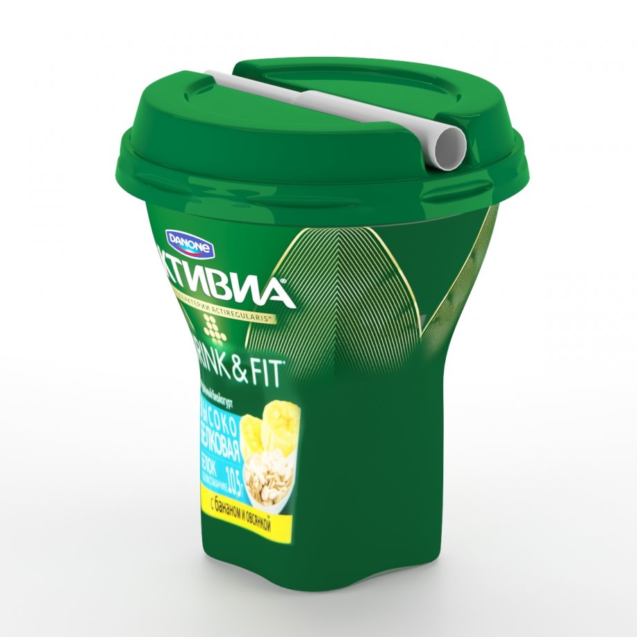 ACTIVIA Packaging, a cup of yogurt Free 3D Model - .max .fbx .obj - Free3D