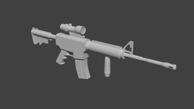 Low Poly M4 Free 3D Model - .blend - Free3D